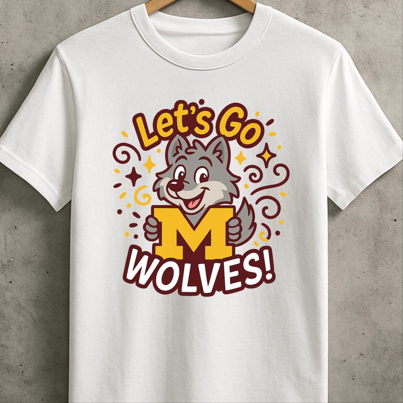 Wolves Mascot PNG • Maroon & Gold School Spirit (digital Download) - Etsy