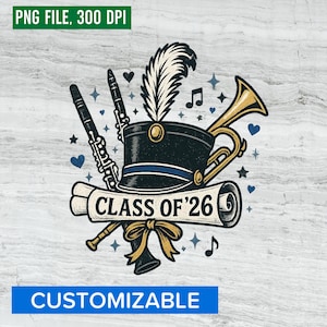Marching Band Senior PNG – Class of ’26 Clipart (digital Download) - Etsy