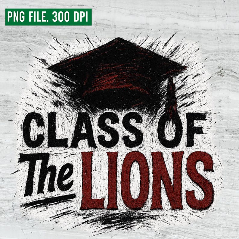 Class of 2026 PNG Bundle: Lions Graduation Cap Design (digital Download ...