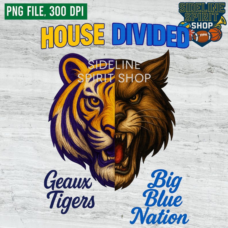 Custom House Divided Mascot Logo: Personalized Team Mashup (digital PNG ...