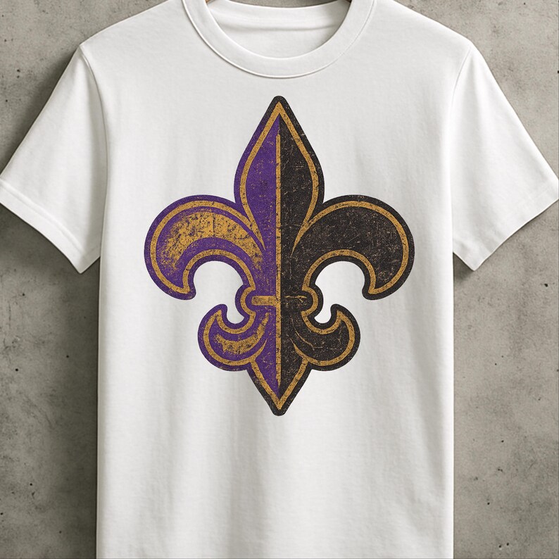Fleur-de-lis PNG Bundle: LSU + Saints, Drippy Grunge Classic Designs ...