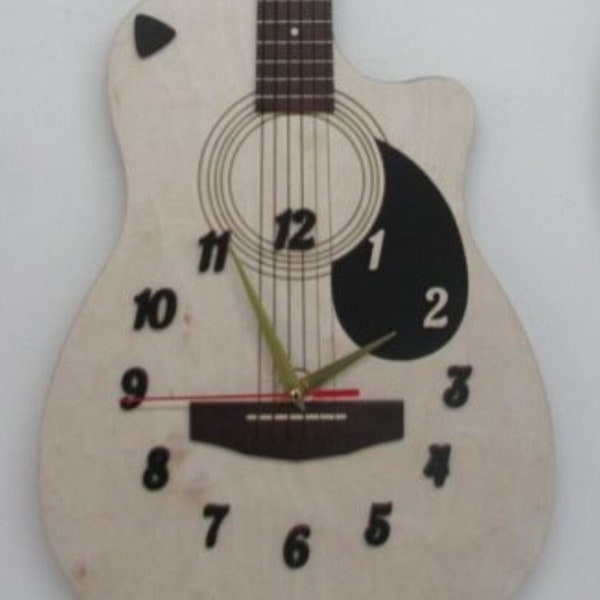 Guitar Clock Svg - Etsy
