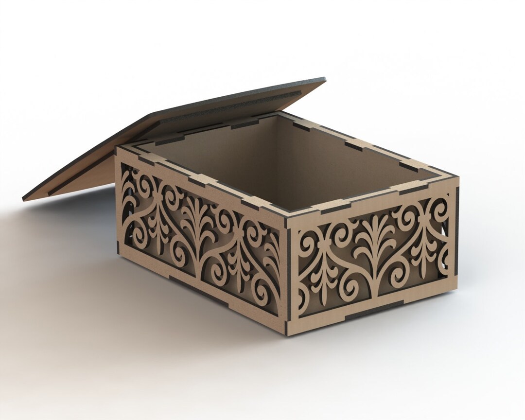 Fancy Box Laser Cut Files Svg Cdr Dxf Pdf Glowforge Laser Digital File ...