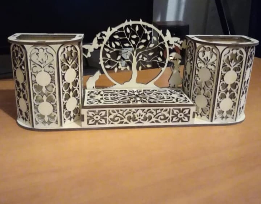Holder and Box With Tree of Life Dxf Cdr - Etsy