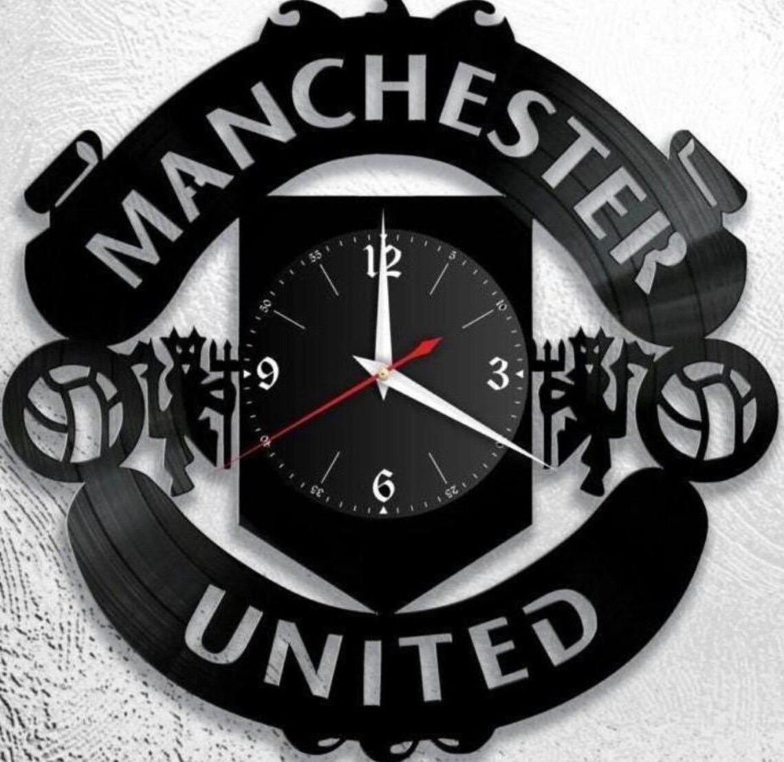 MUFC WALL CLOCK Ideal Gift for Football Fans Digital File - Etsy