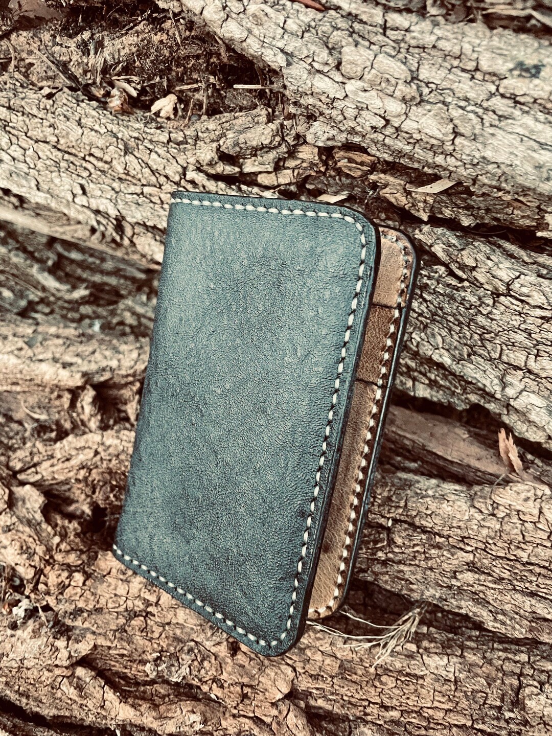 Vertical Card Wallet - Acadia Leather - Hand Made - Holiday Gift for ...