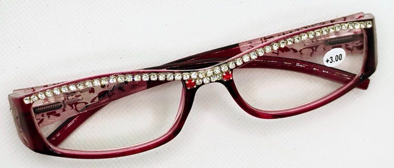 3.00 300 Strength Red Reading Glasses - Etsy