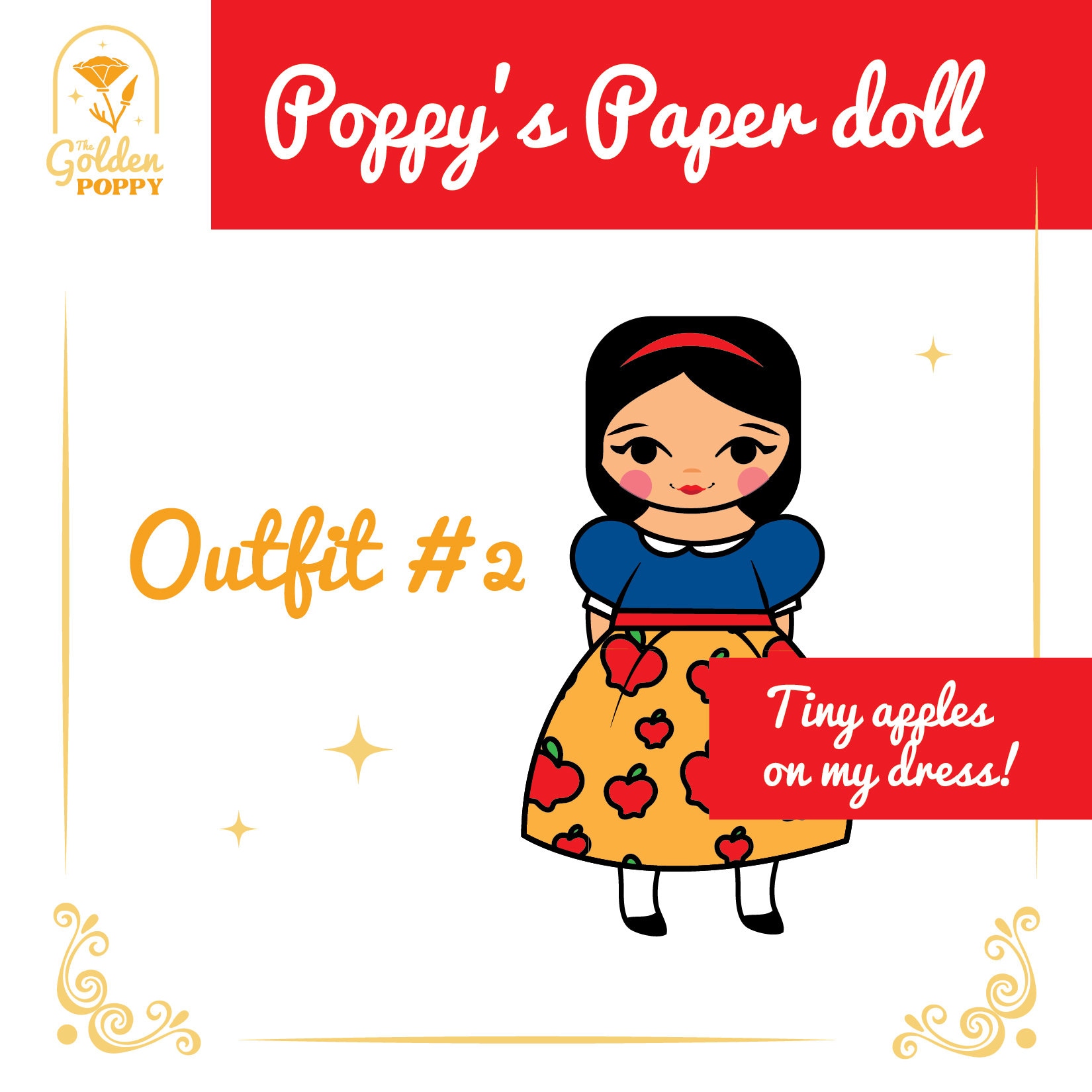 Poppy's Printable Paper Dolls, Activity for Kids, Paper Dresses for ...