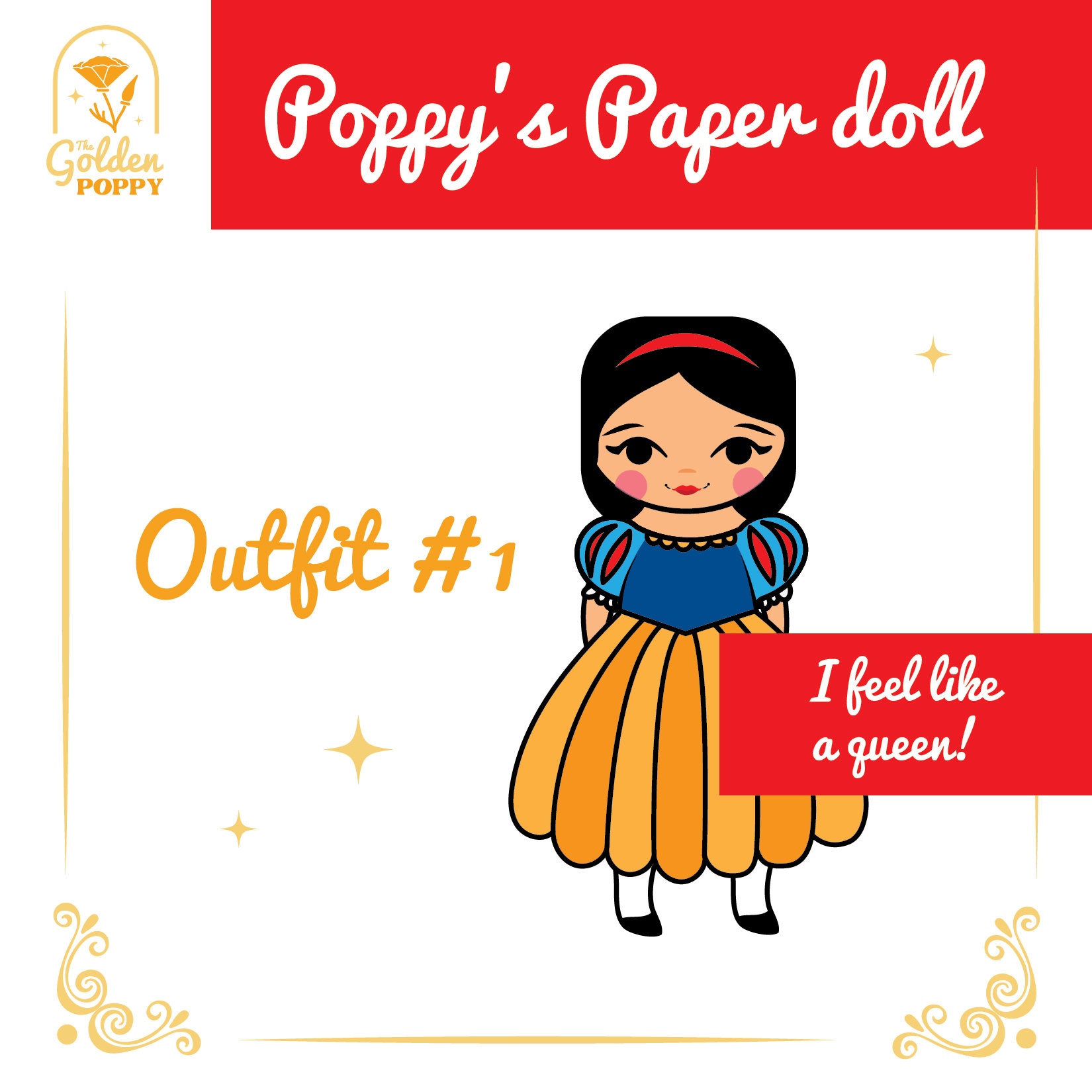 Poppy's Printable Paper Dolls, Activity for Kids, Paper Dresses for ...