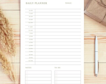 Daily Work Planner, Personal Daily Planner, Productivity Planner ...