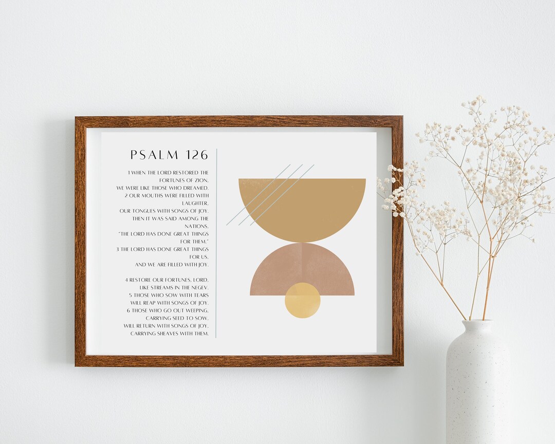 Psalm 126 Wall Art Printable - Etsy