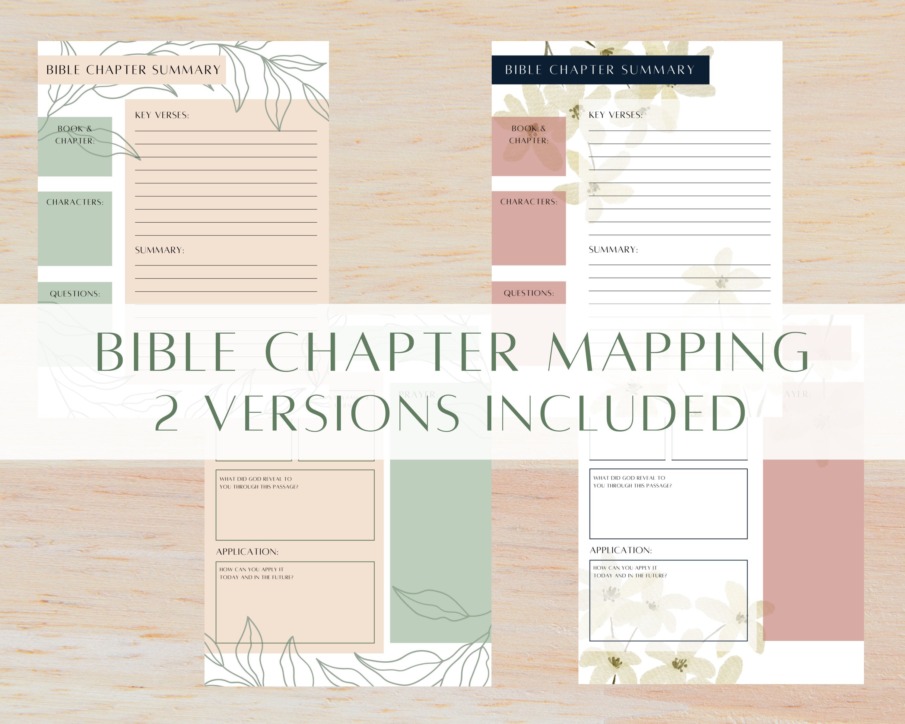Bible Chapter Mapping Printable Template - Etsy