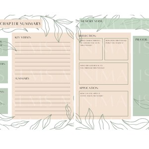 Bible Chapter Mapping Printable Template - Etsy