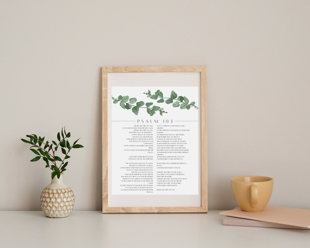 Psalm 103 Printable Minimalist Wall Art - Etsy Australia