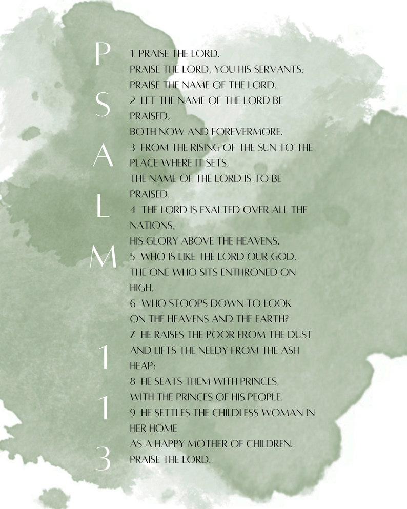 Psalm 113 Modern Printable Wall Decor - Etsy