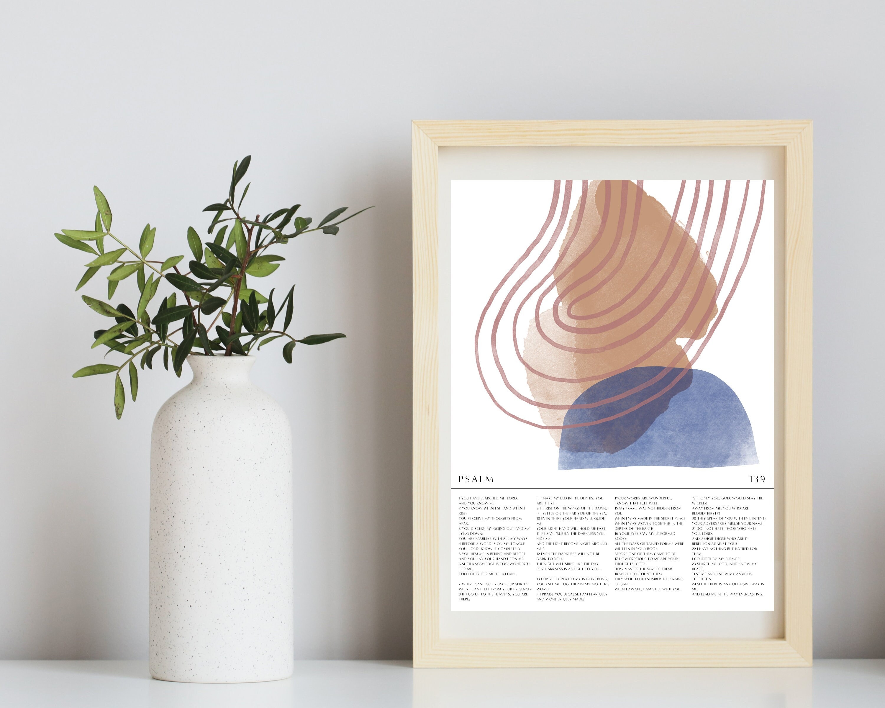 Psalm 139 Minimalist Wall Art Printable - Etsy