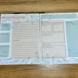 Bible Chapter Mapping Printable Template - Etsy