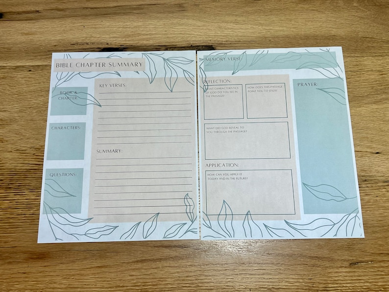 Bible Chapter Mapping Printable Template - Etsy