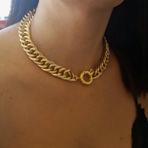 Thick Gold Chain - Etsy