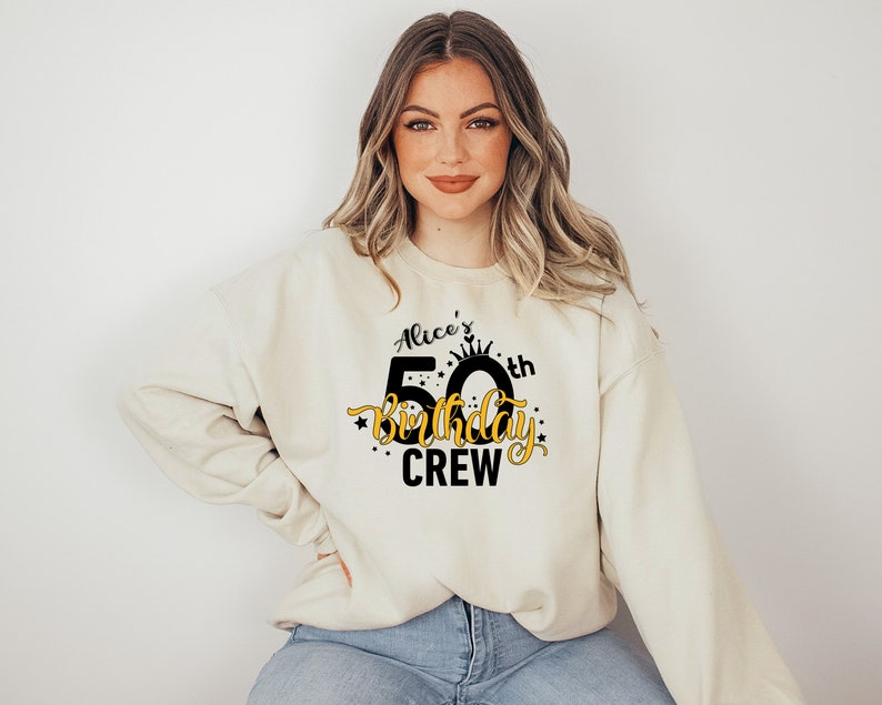 Matching Custom Bday Queen Crew Gift Tshirt Personalized 50th - Etsy