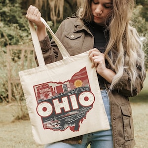 Retro Ohio State T Shirt, Ohio Lover Gift Tshirt, Ohio State Map Tee ...