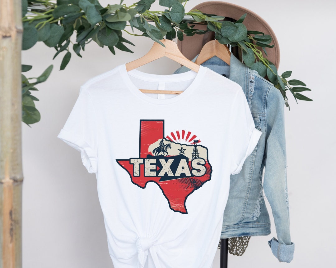 Retro Texas State T Shirt, Texas Lover Gift Tshirt, Texas Map Tees ...