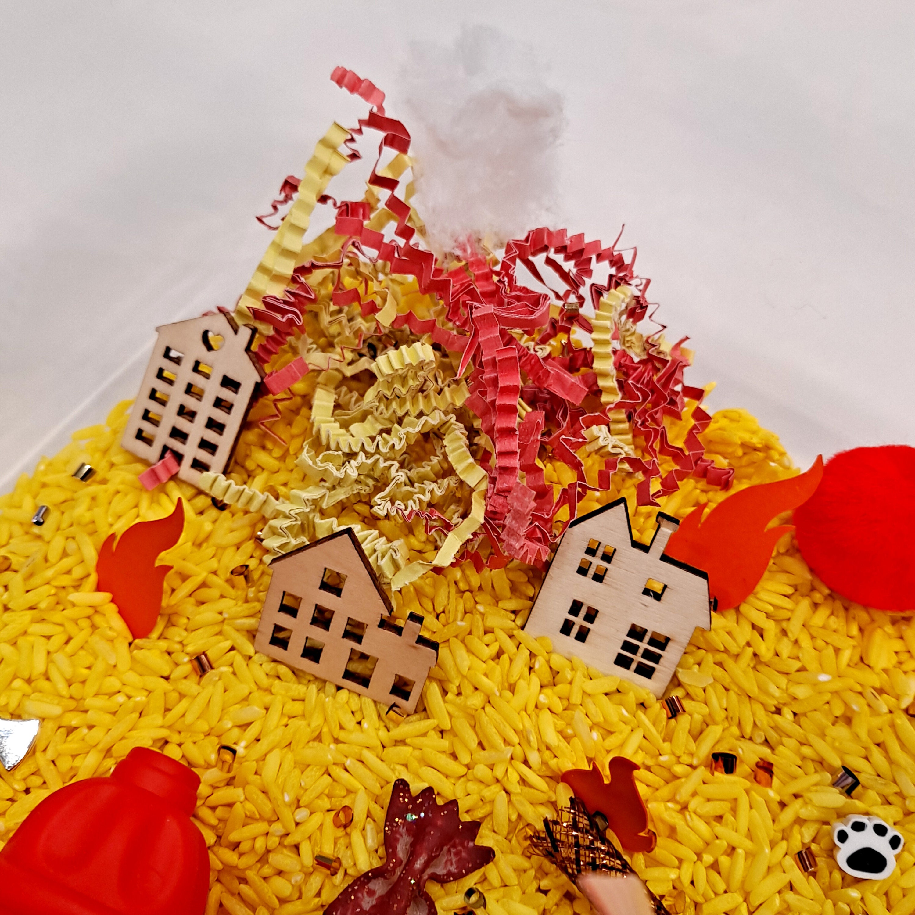 Firefighter Bizzy Bin L Fireman Sensory Kit L Fire Sensory Bin L Kid ...