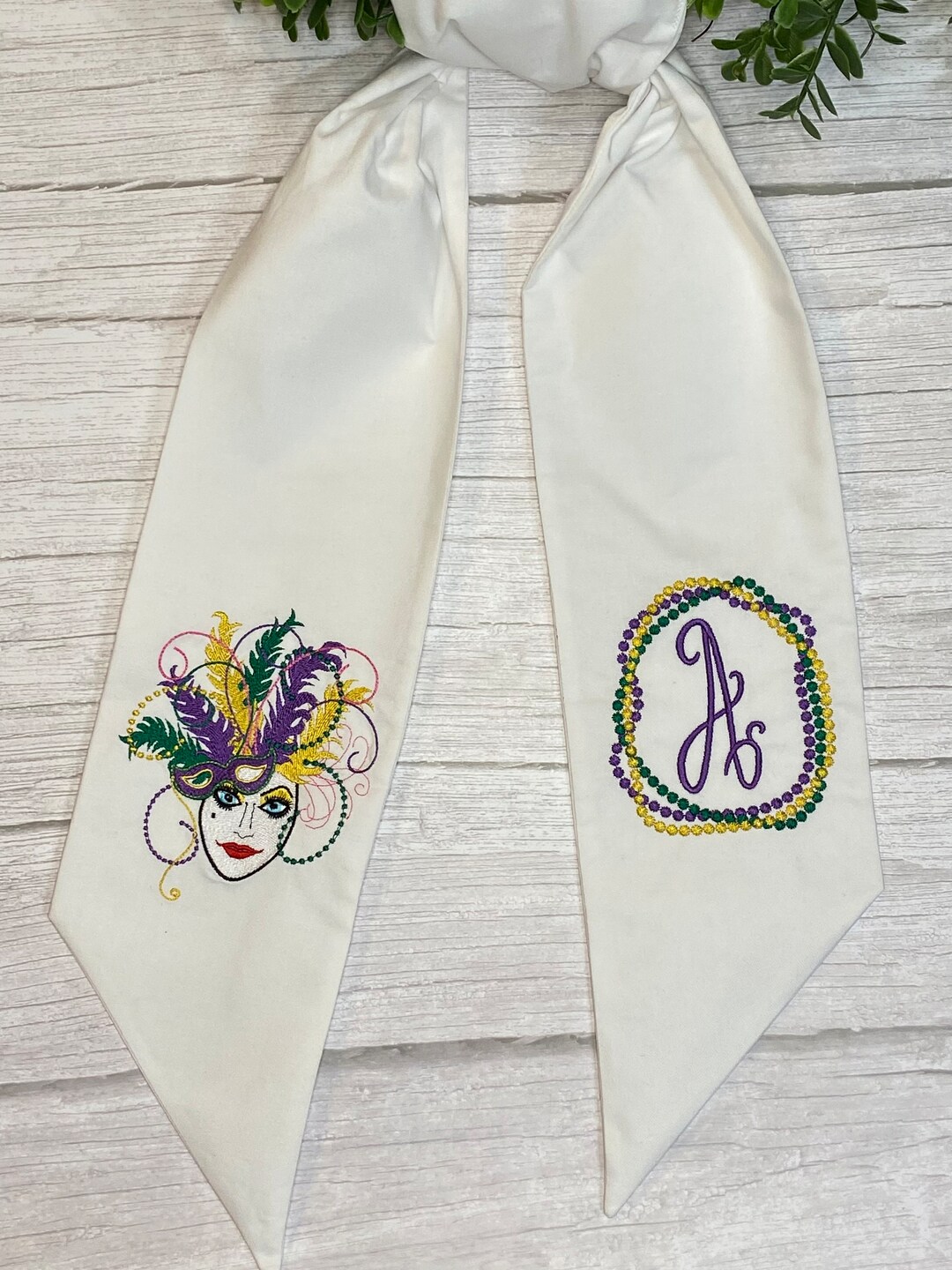 Mardi Gras Wreath Sash - Etsy