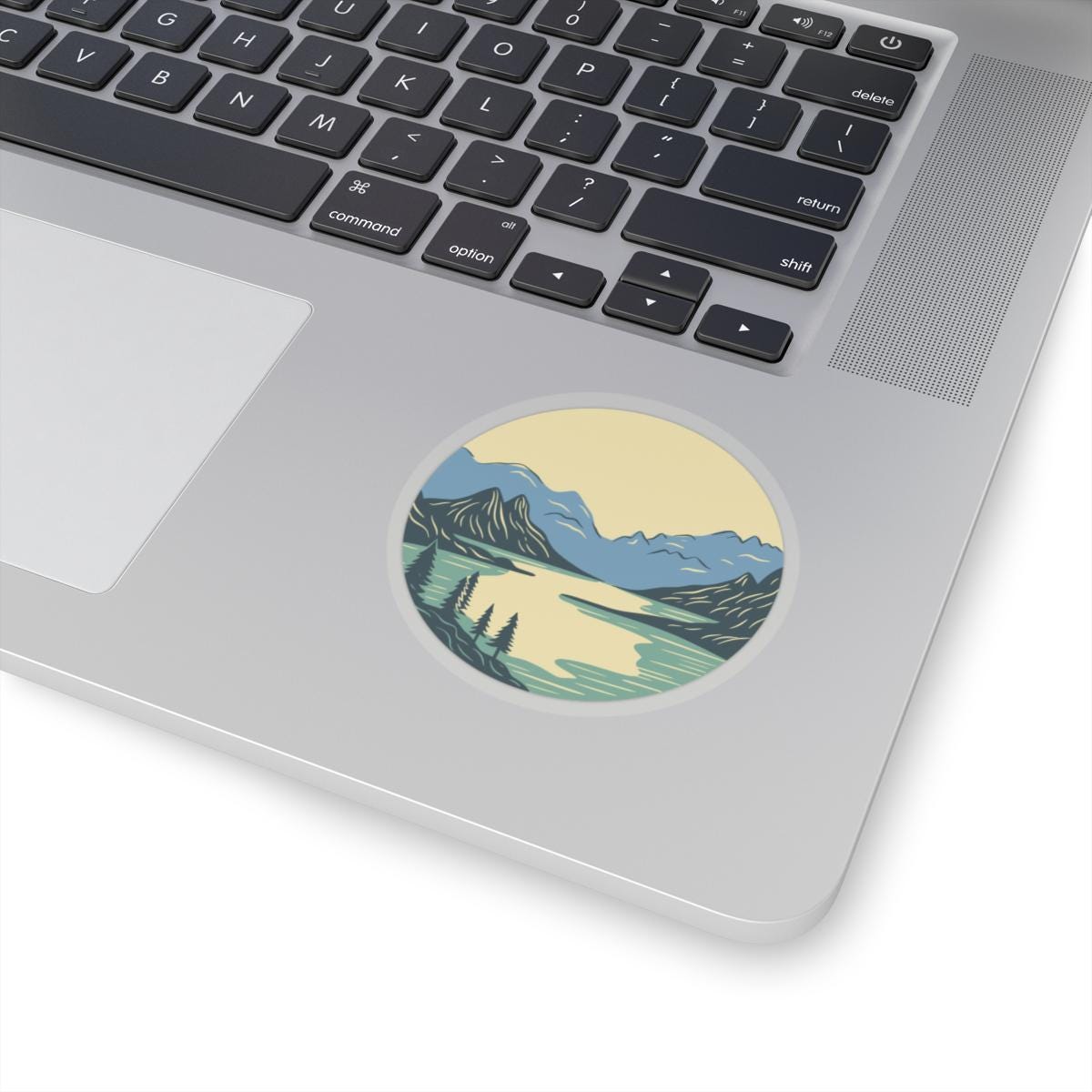 Mountain Sunset Kiss-cut Stickers, Nature Scene Decal, Outdoor ...