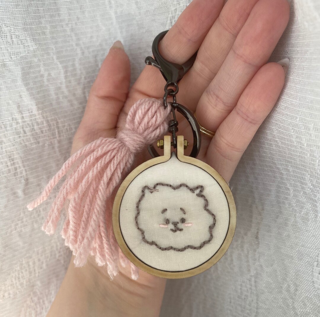BT21 RJ Hand Embroidered Keychain - Etsy