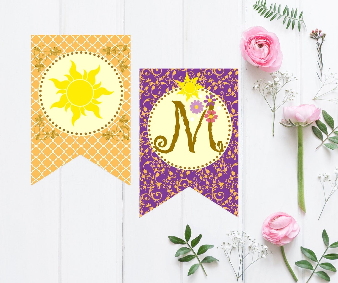 Princess Rapunzel Inspired Personalized Banner, Beautifully Designed in ...