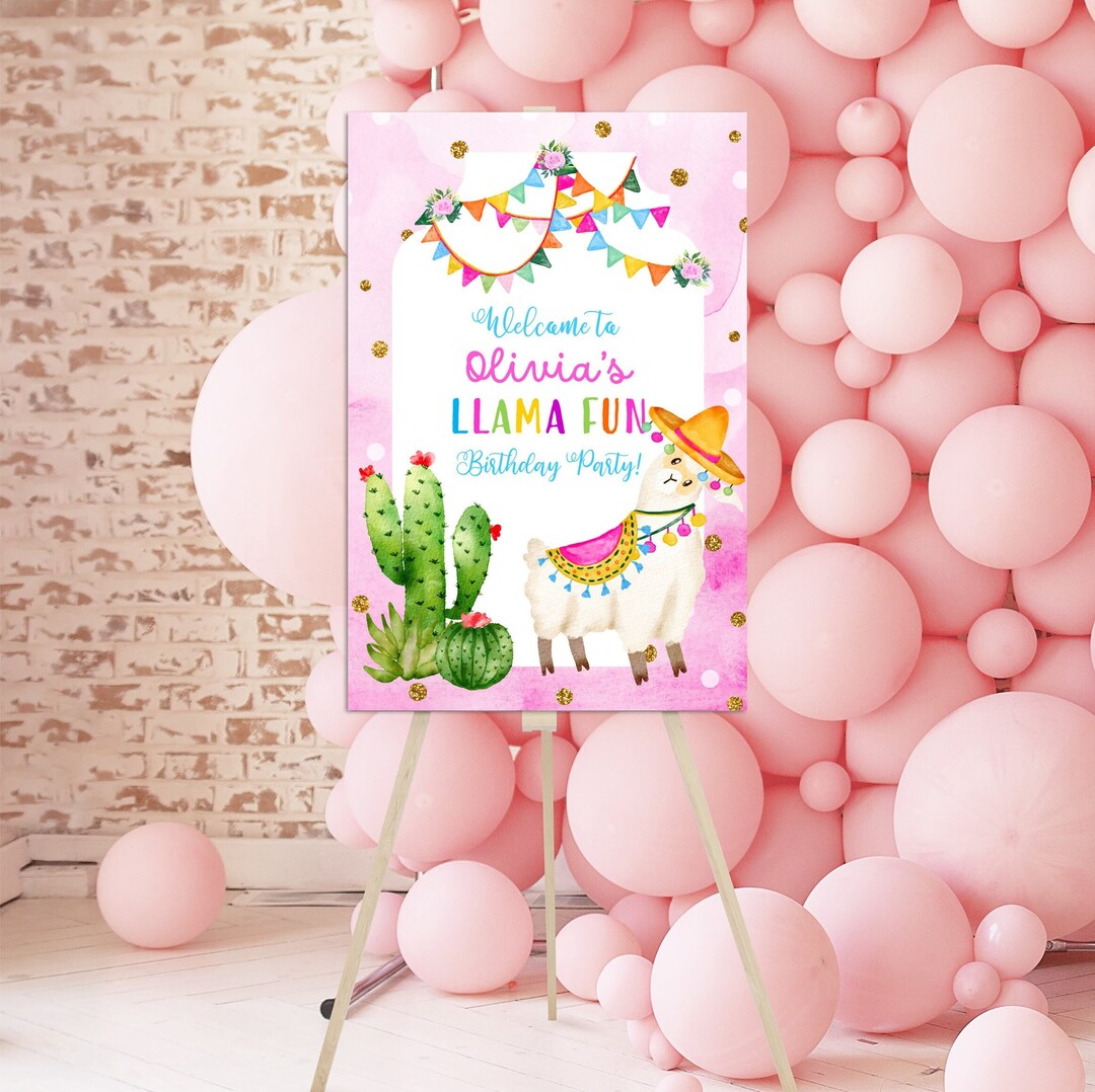 Llama Welcome Sign, A Whole Llama Fun Personalized Welcome Sign Ideal ...