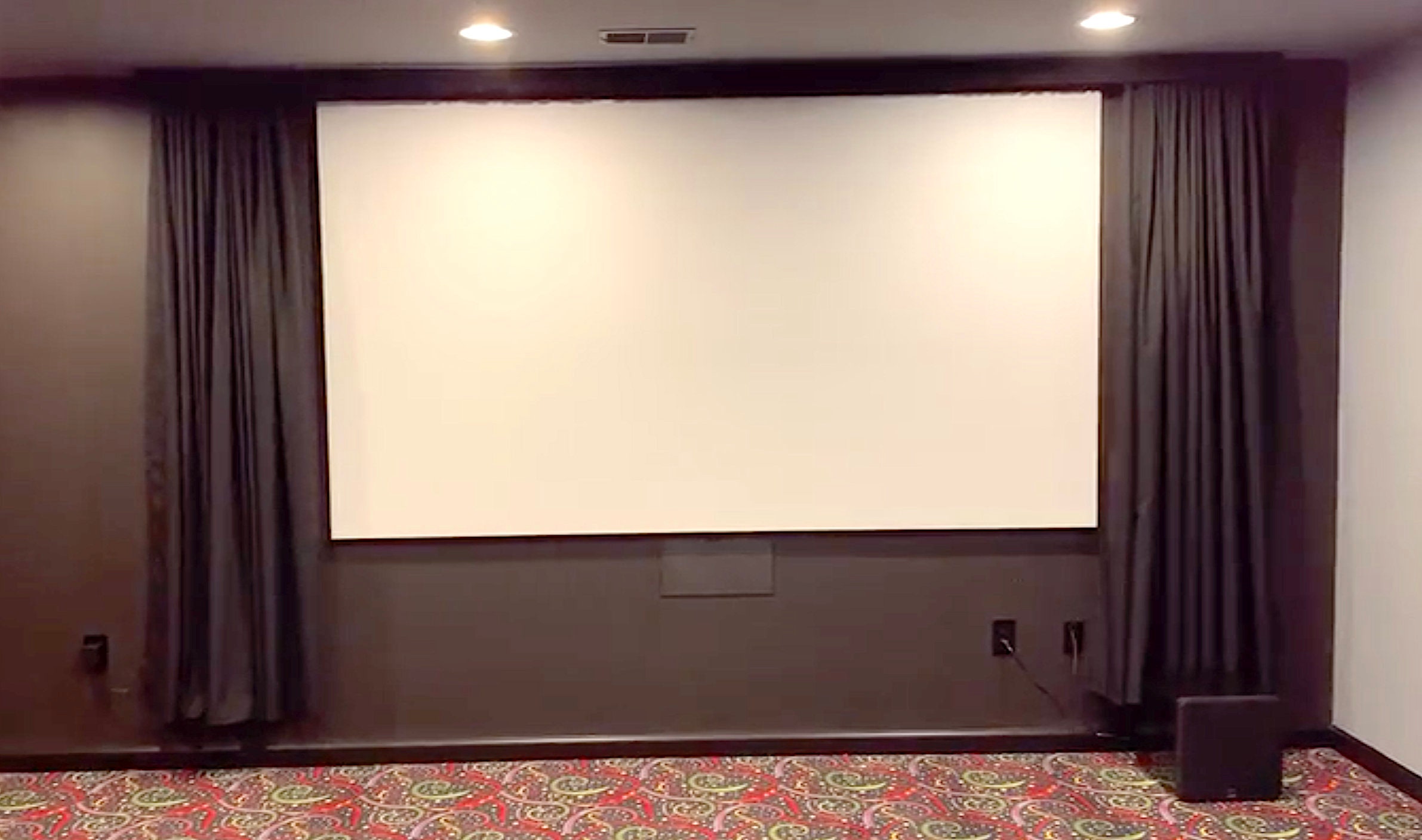 Motorized Home Theater Curtains/draperies + Top Treatment - Customized ...