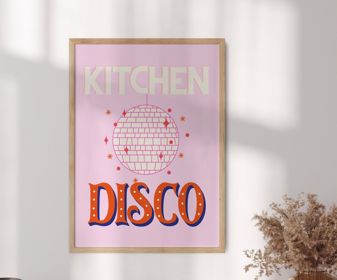 Trending Now Poster ,vintage Disco Poster, Kitchen Disco, Retro Poster ...