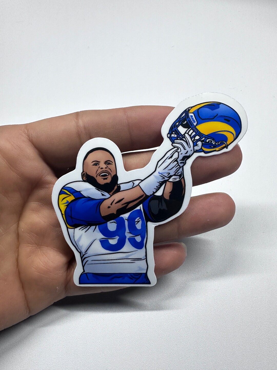 Die Cut Aaron Donald Helmet Sticker - Etsy