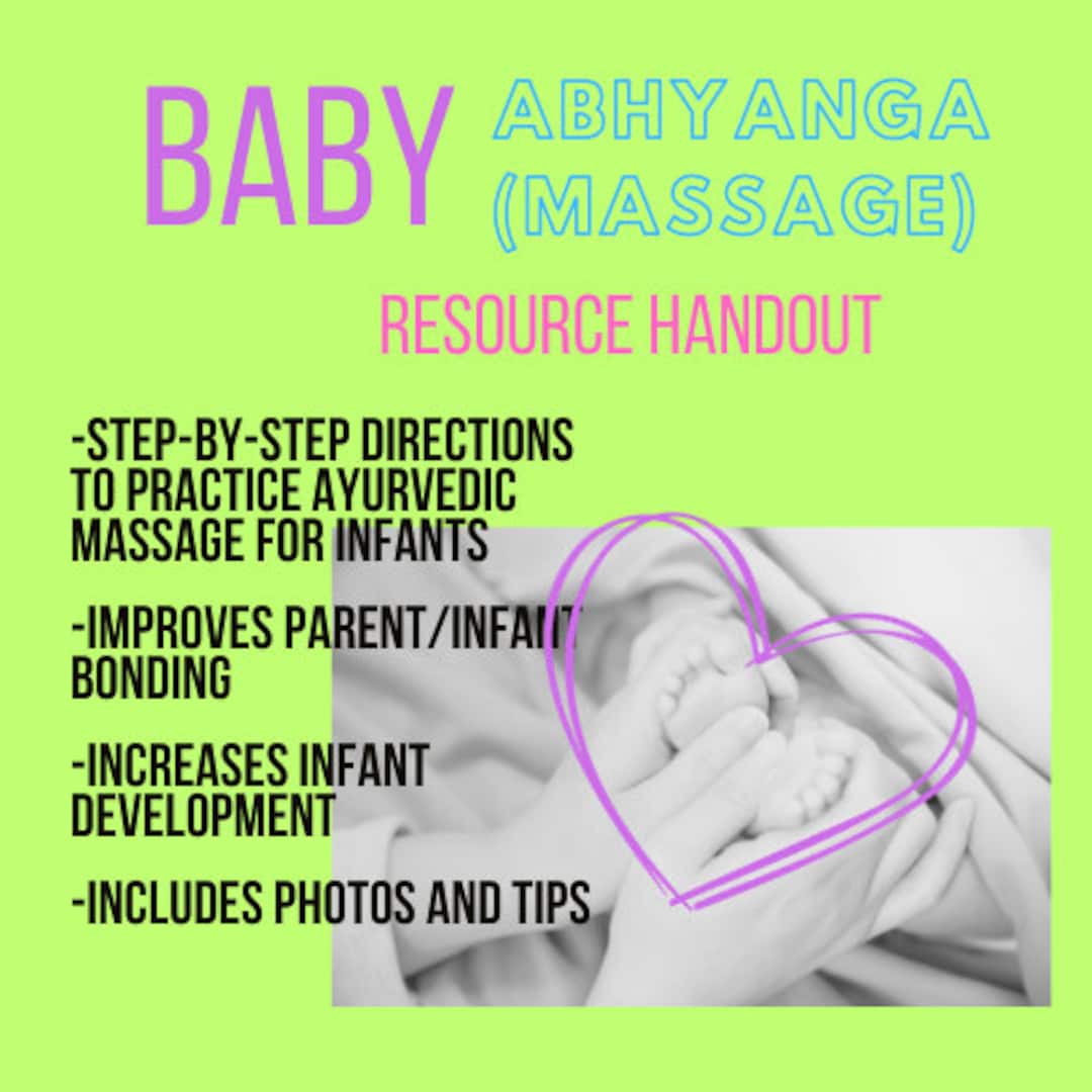 Baby Massage Resource Handout ayurvedic Massage - Etsy