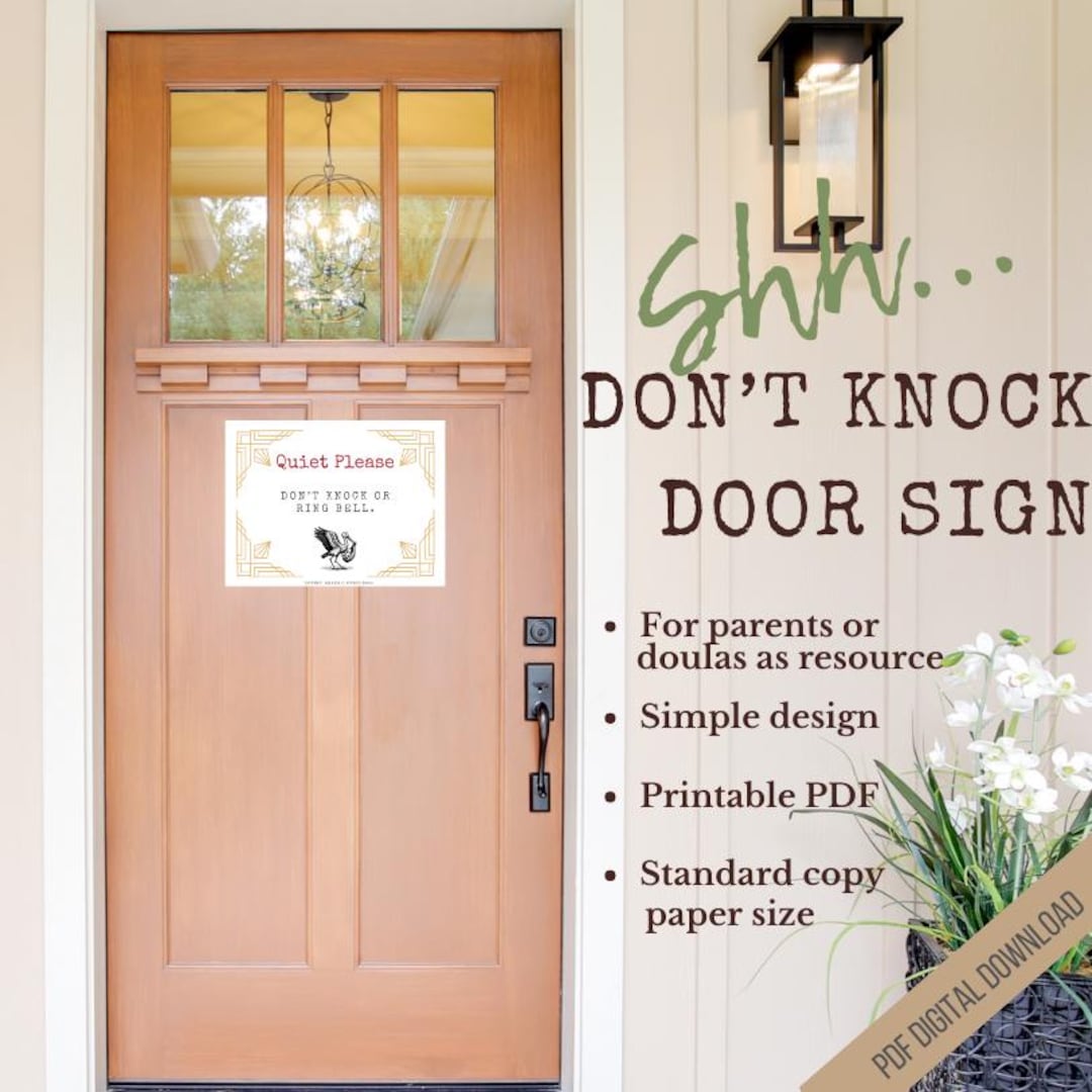 Don't Knock Door Sign - Etsy