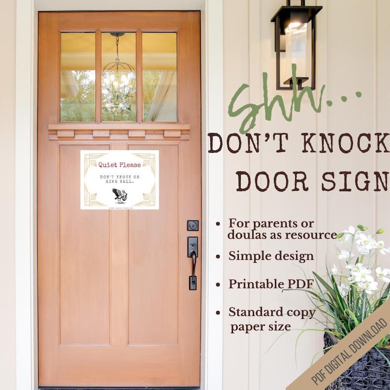 Don't Knock Door Sign - Etsy