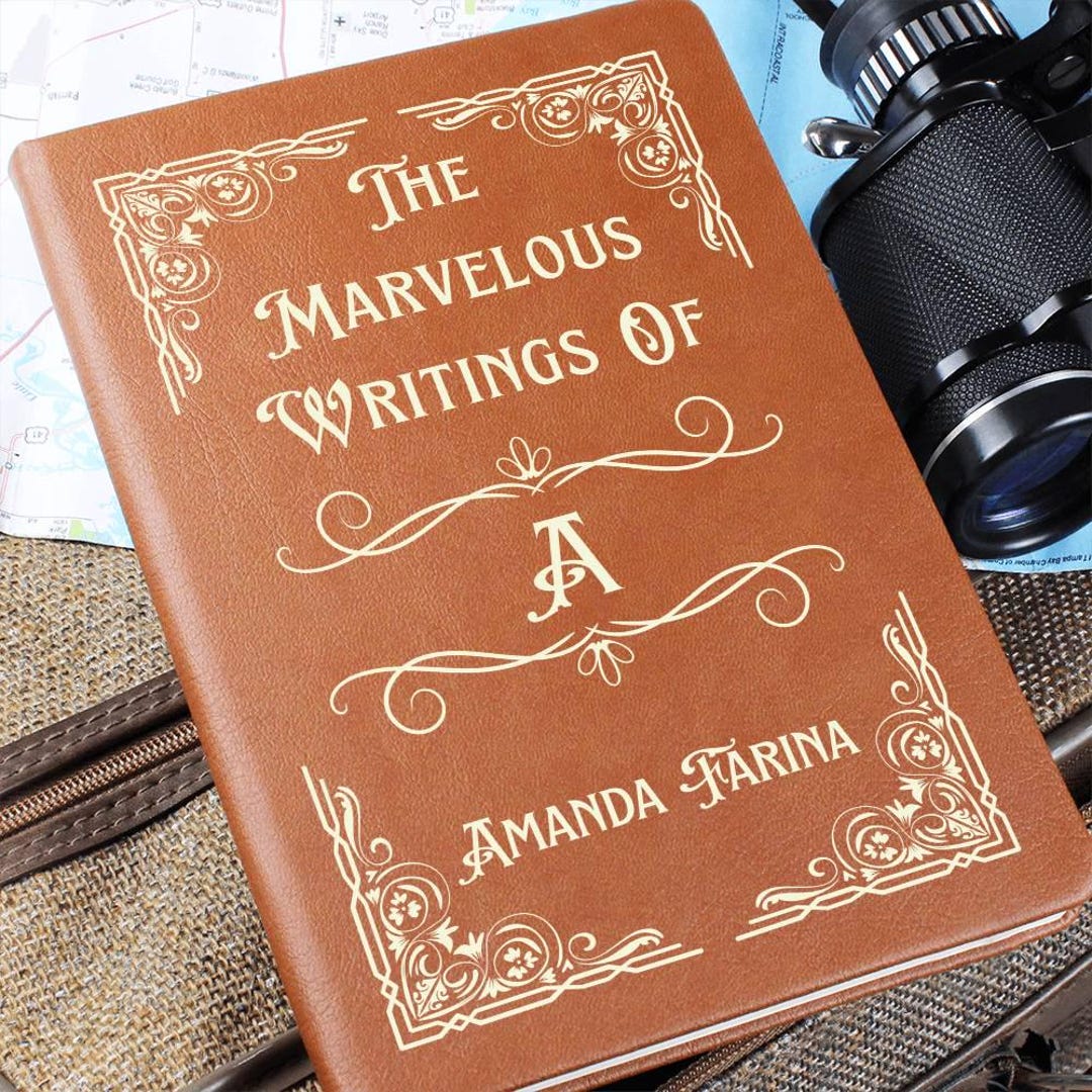 Personalized Writing Journal, Custom Vintage Style Hardcover Novelty ...
