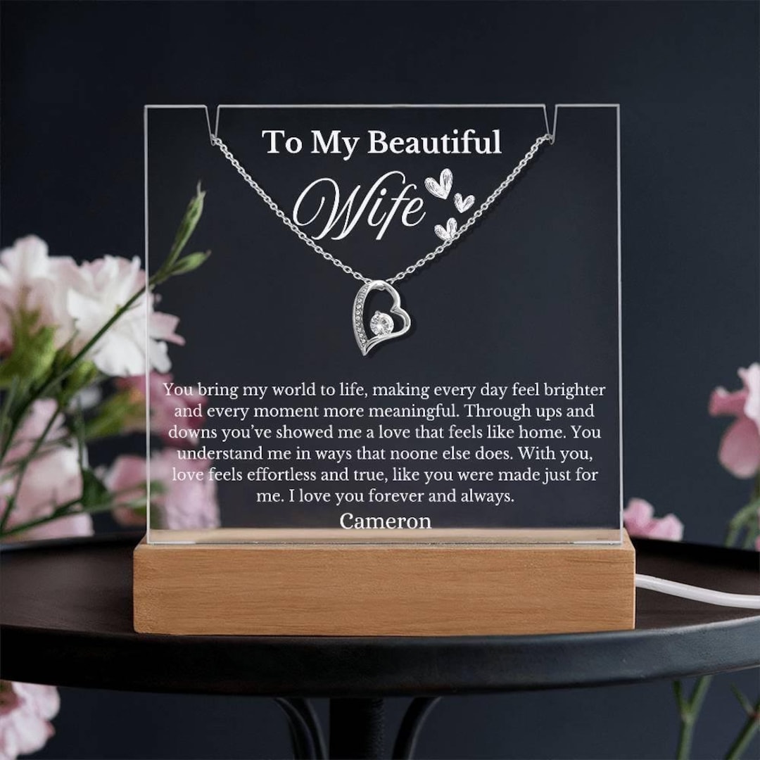 My Beautiful Wife Forever Love Necklace, Personalized Gift for Wife ...