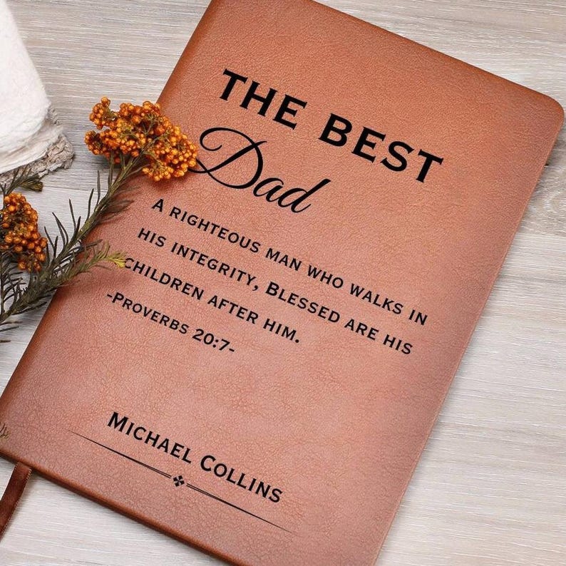 A Righteous Man Father's Day Journal - Personalized Fathers Day Gift ...