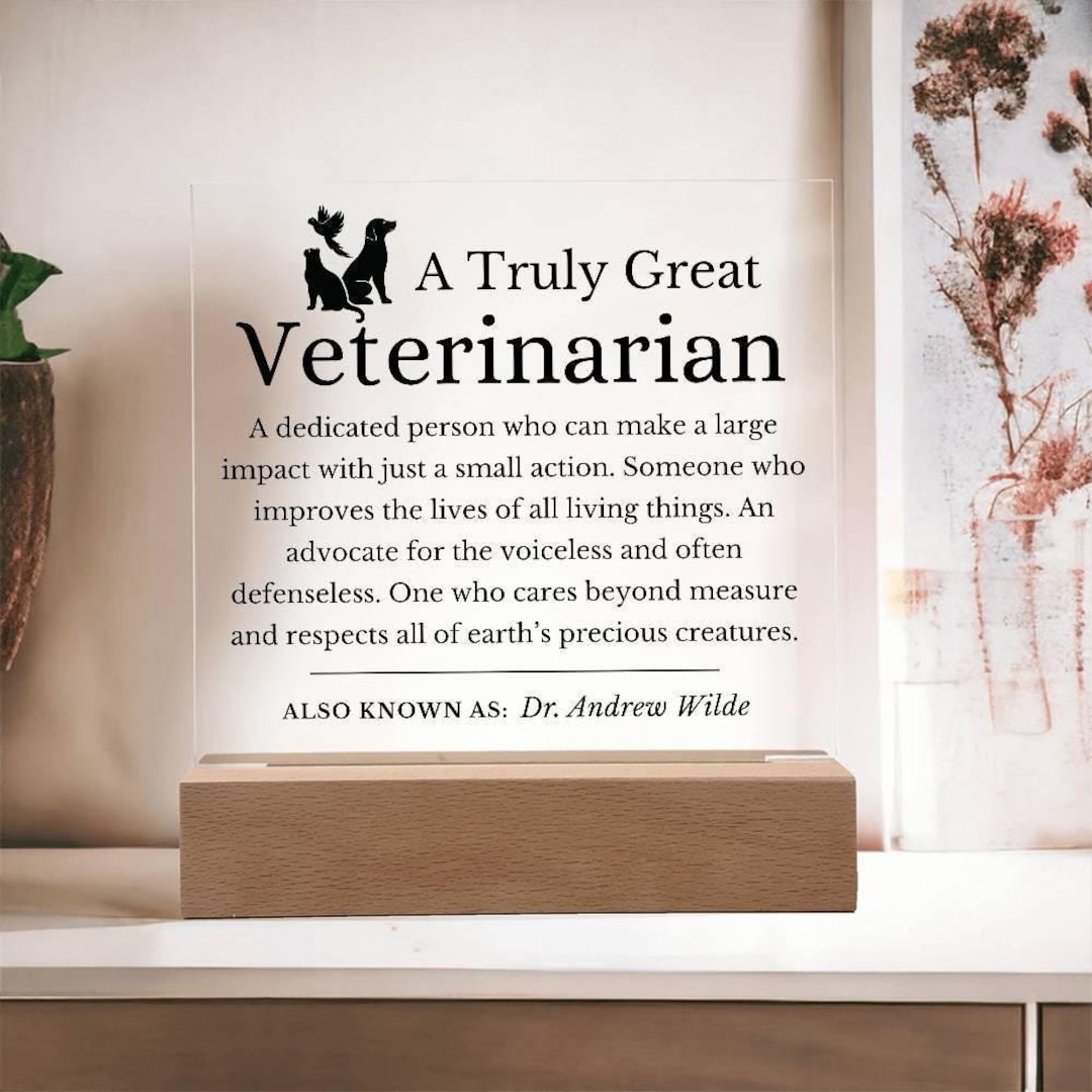 Truly Great Veterinarian - Personalized Veterinarian Gift Sign , Vet ...