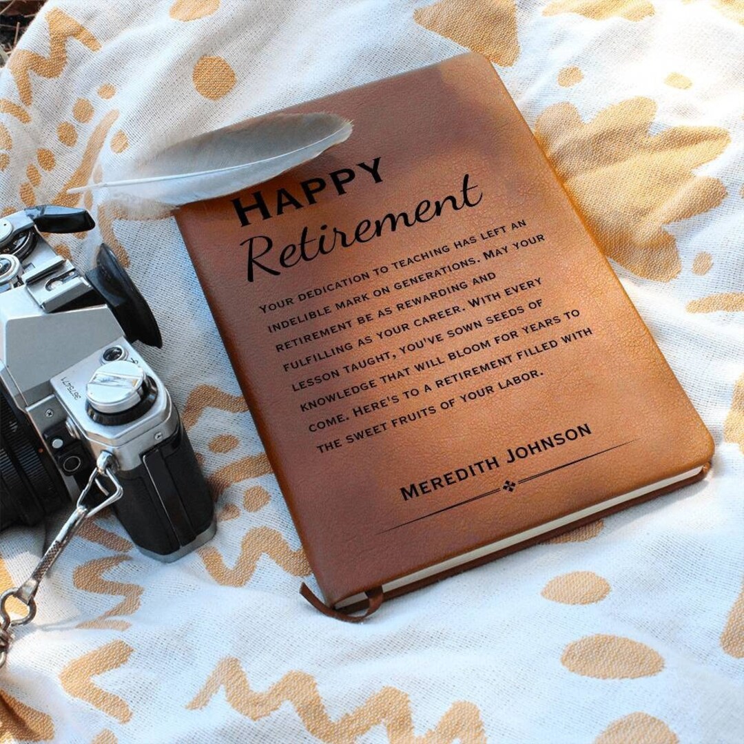 Happy Retirement Journal - Personalized Teacher Retirement Gift ...