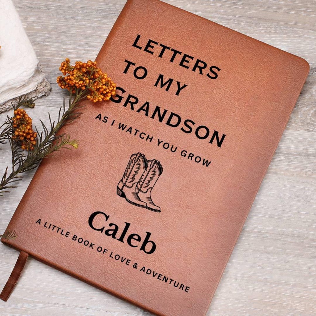 Letters to My Grandson Personalized Western Notebook, New Grandma Gift ...