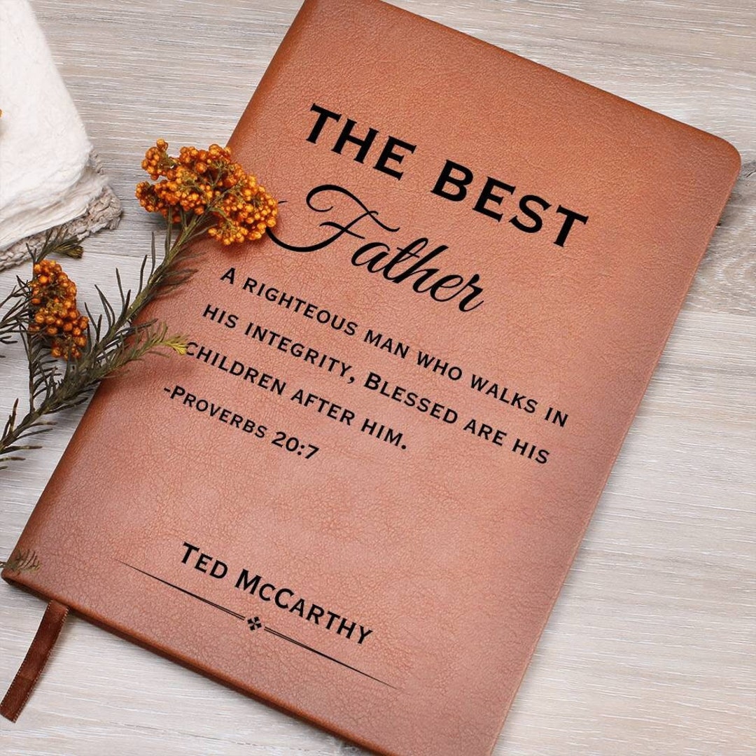 Christian Fathers Day Journal - Personalized Fathers Day Gift ...