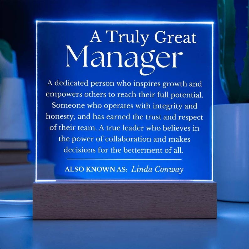 Truly Great Manager Plaque - Custom Gift for Manager Mentor, Gift for ...