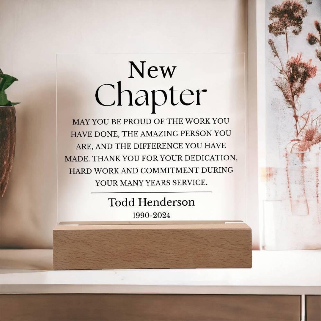 New Chapter Sign - Retirement Gift, Retirement of Coworker, Retirement ...