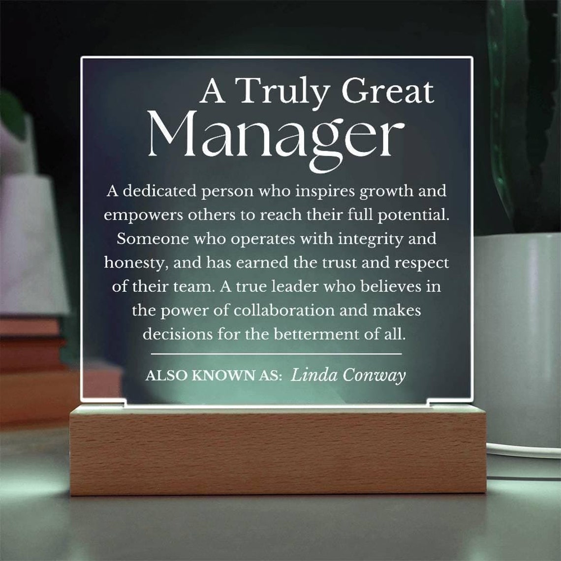 Truly Great Manager Plaque - Custom Gift for Manager Mentor, Gift for ...