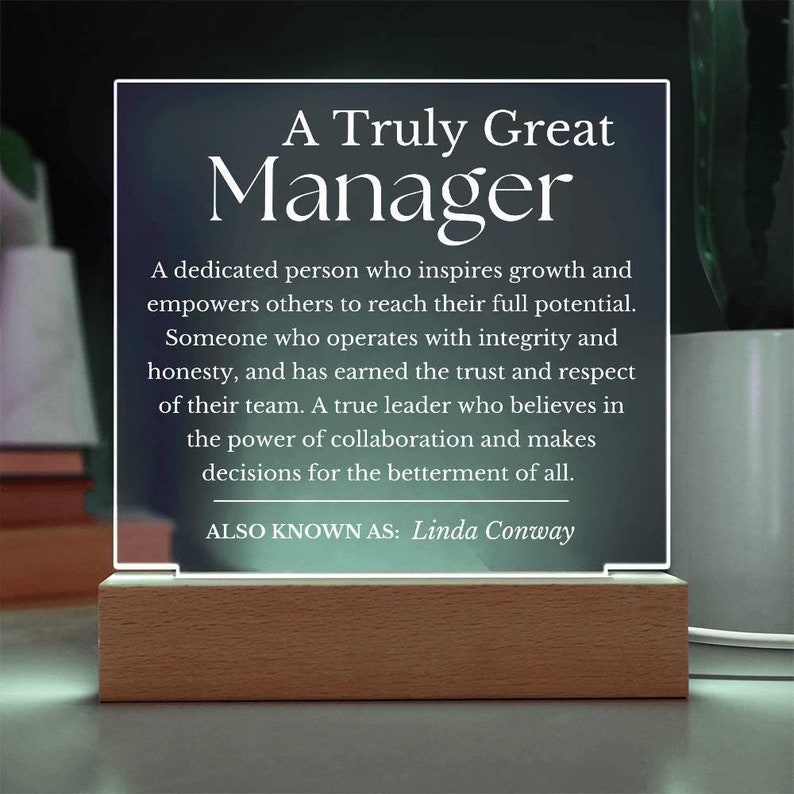 Truly Great Manager Plaque - Custom Gift for Manager Mentor, Gift for ...