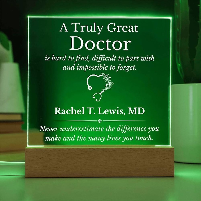Personalized Custom Acrylic Doctor Sign, Doctor Gift, Appreciation Gift ...